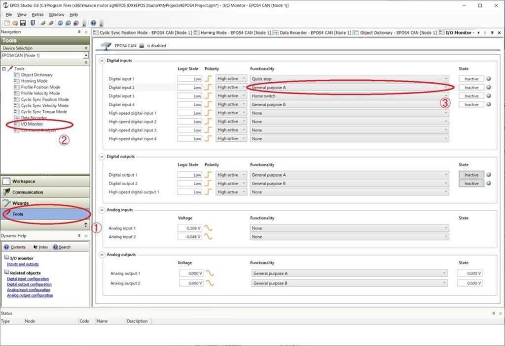 EPOSシリーズのI/O（デジタル入出力）の設定で、General Purposeというのがありますが、どのような用途で使用するのですか？また ...